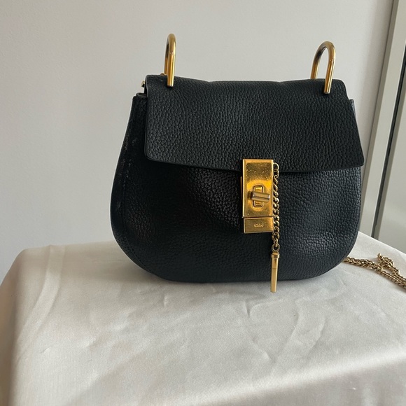Chloe | Bags | Vintage Chloe Drew Bag In Grained Leather In Black Comes ...